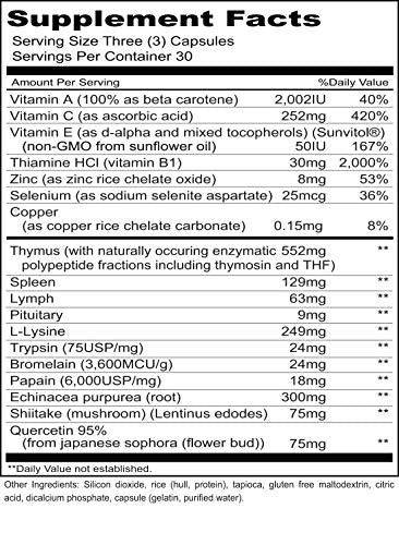 90 capsules of immune support