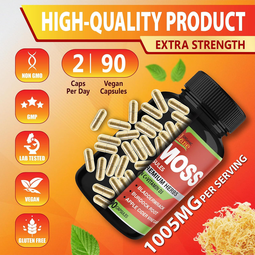 90 capsules of Irish Sea Moss extract