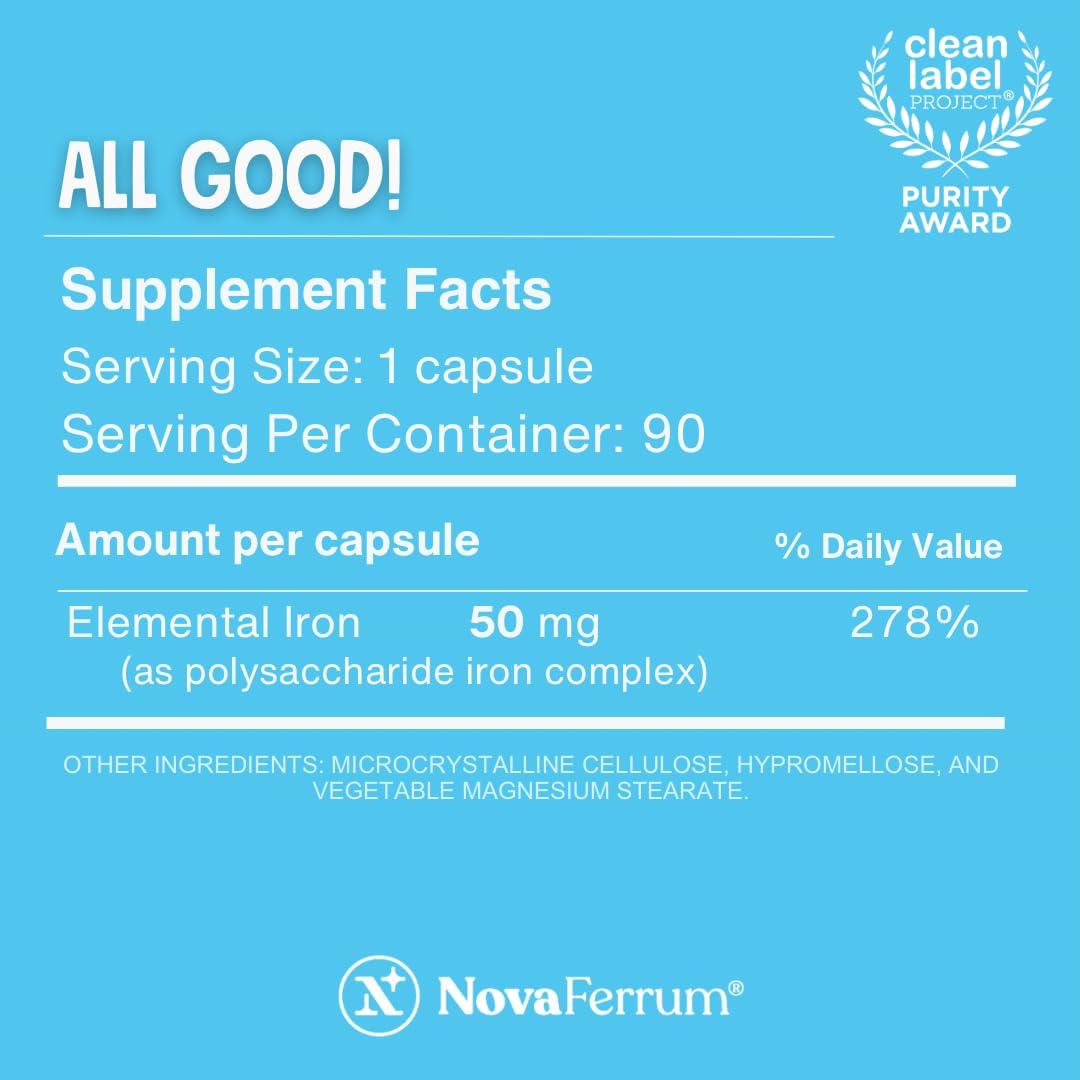90 capsules of iron for energy