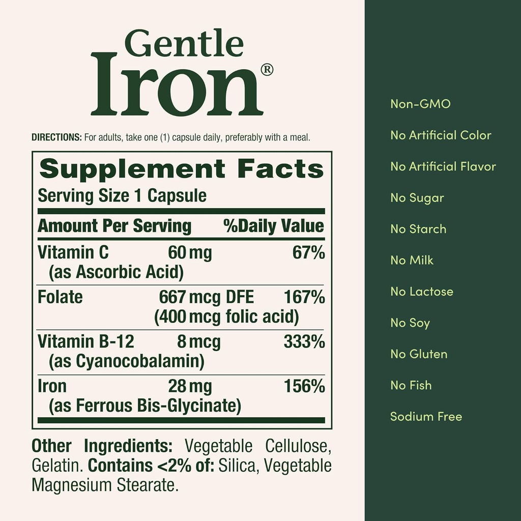90 capsules of iron for vitality