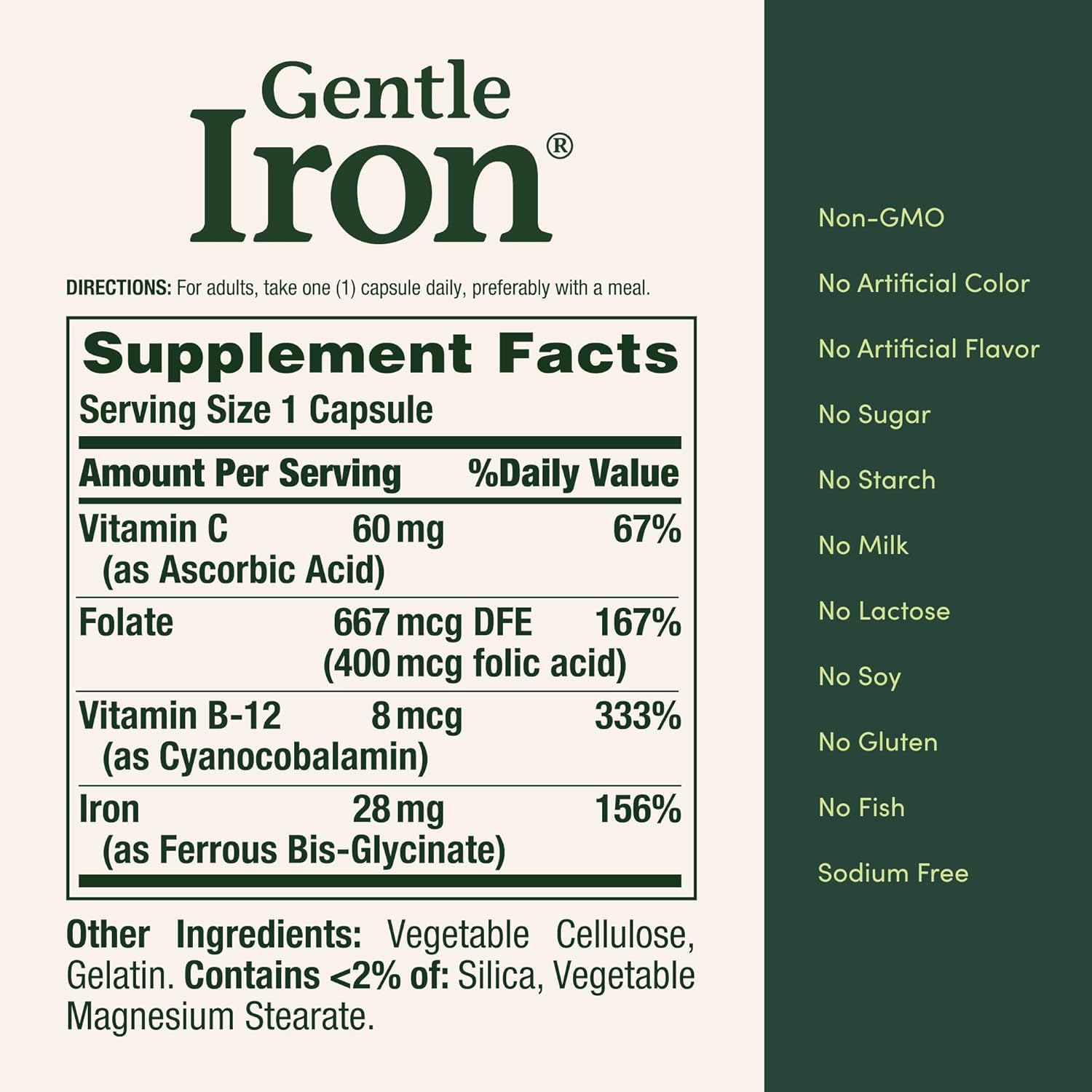 90 capsules of iron for vitality