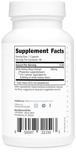 90 capsules of kidney bean extract