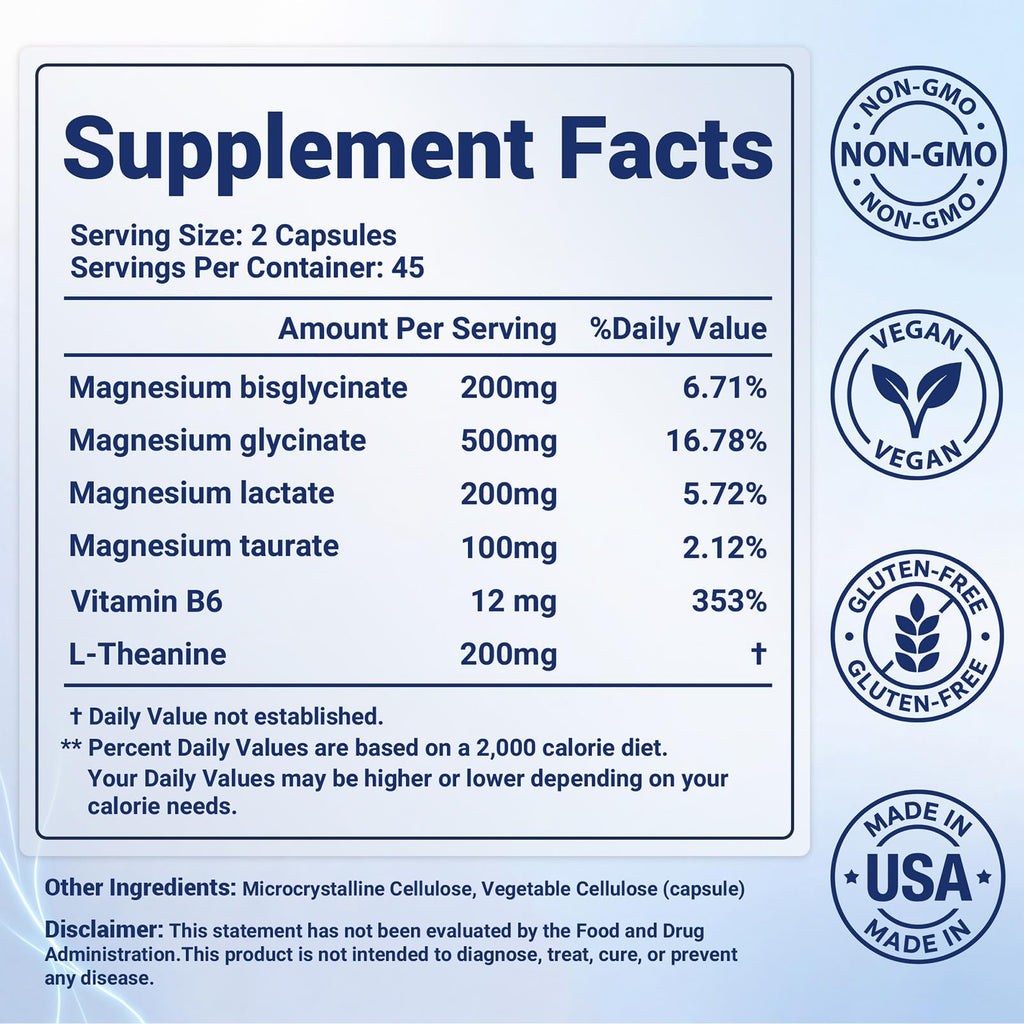 90 capsules of magnesium glycinate