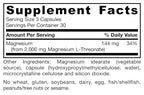 90 capsules of magnesium l-threonate