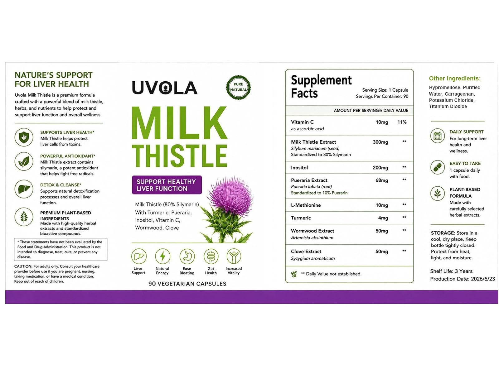 90 capsules of Milk Thistle goodness