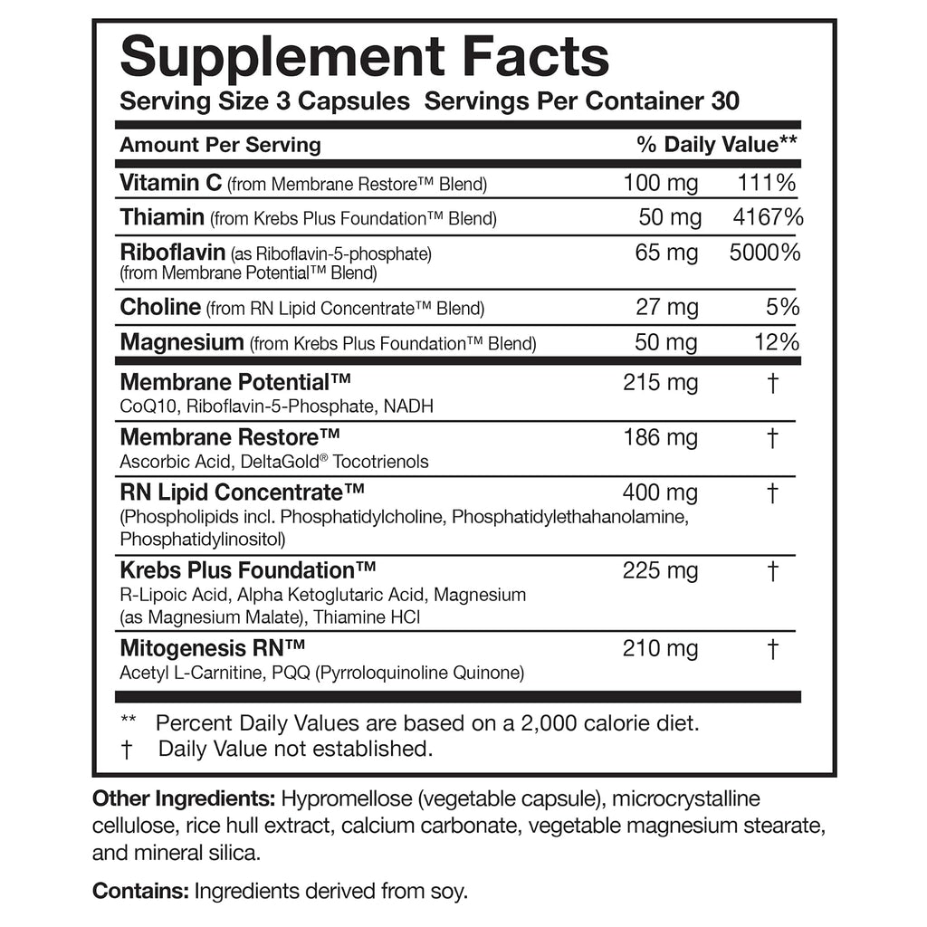 90 capsules of mitochondrial support