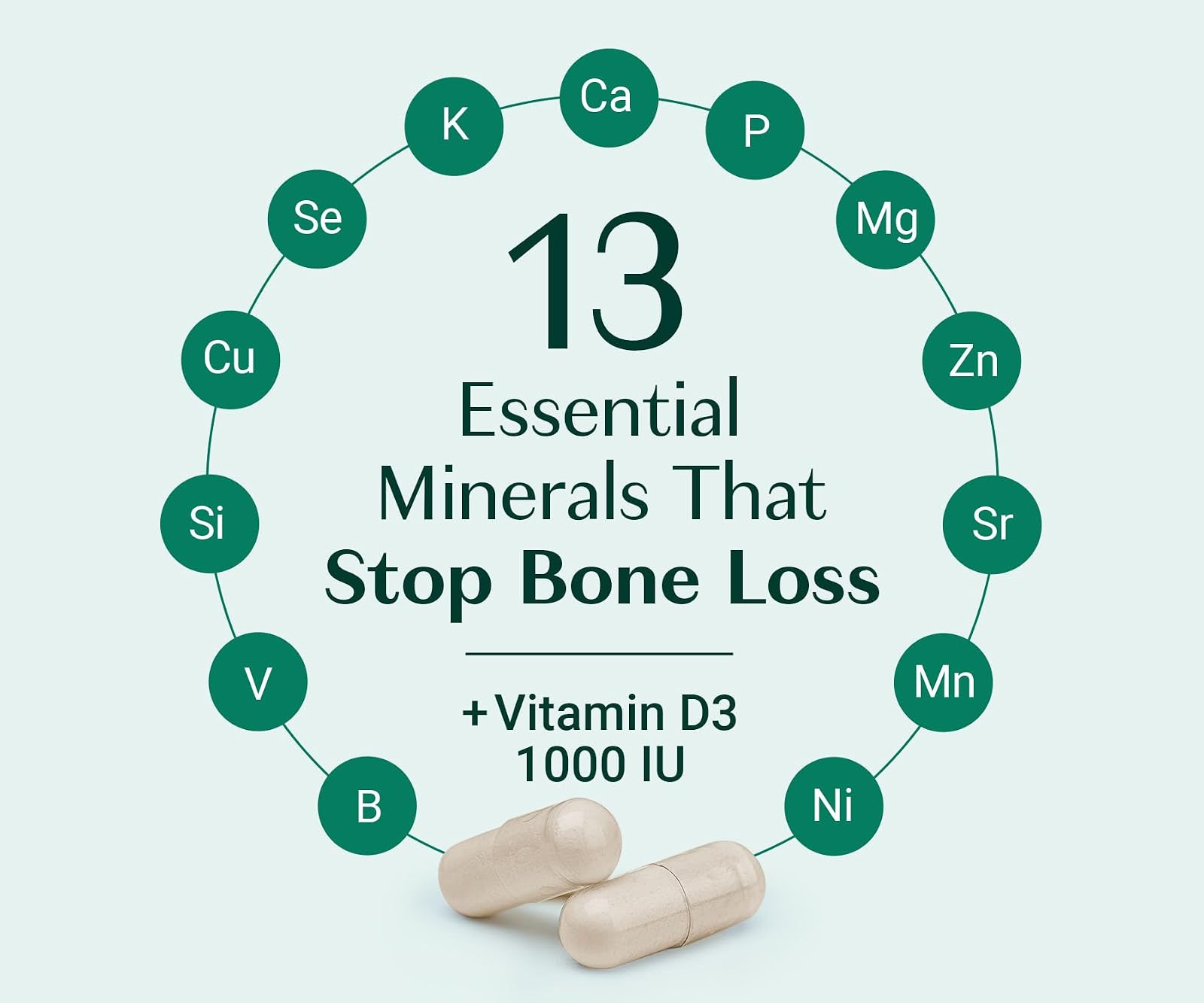 90 capsules of natural calcium source