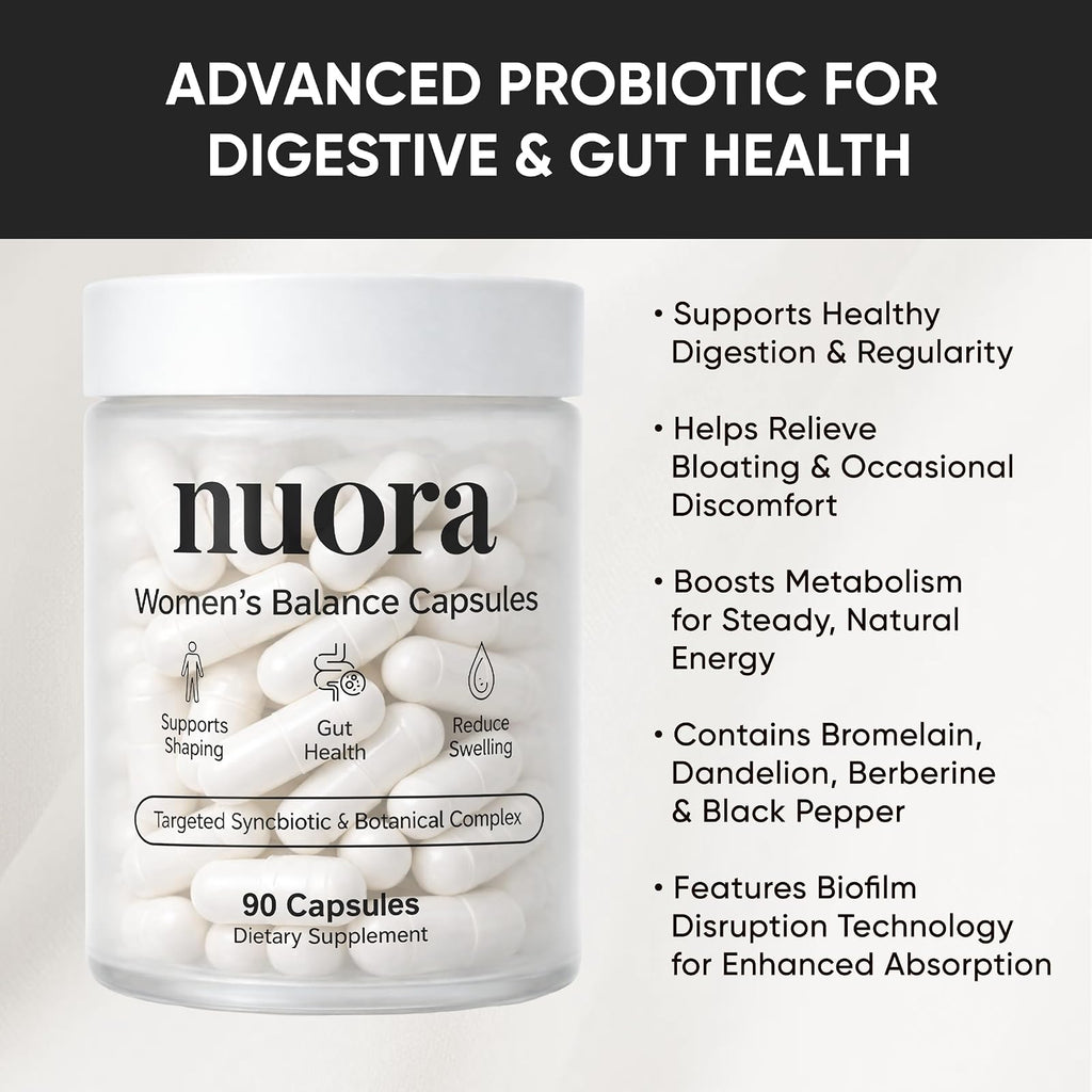 90 capsules of Nuora probiotic support