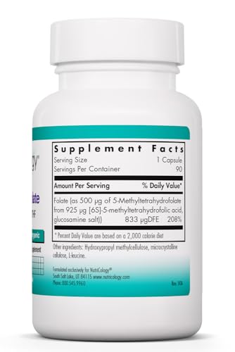90 capsules of Nutricology Folate