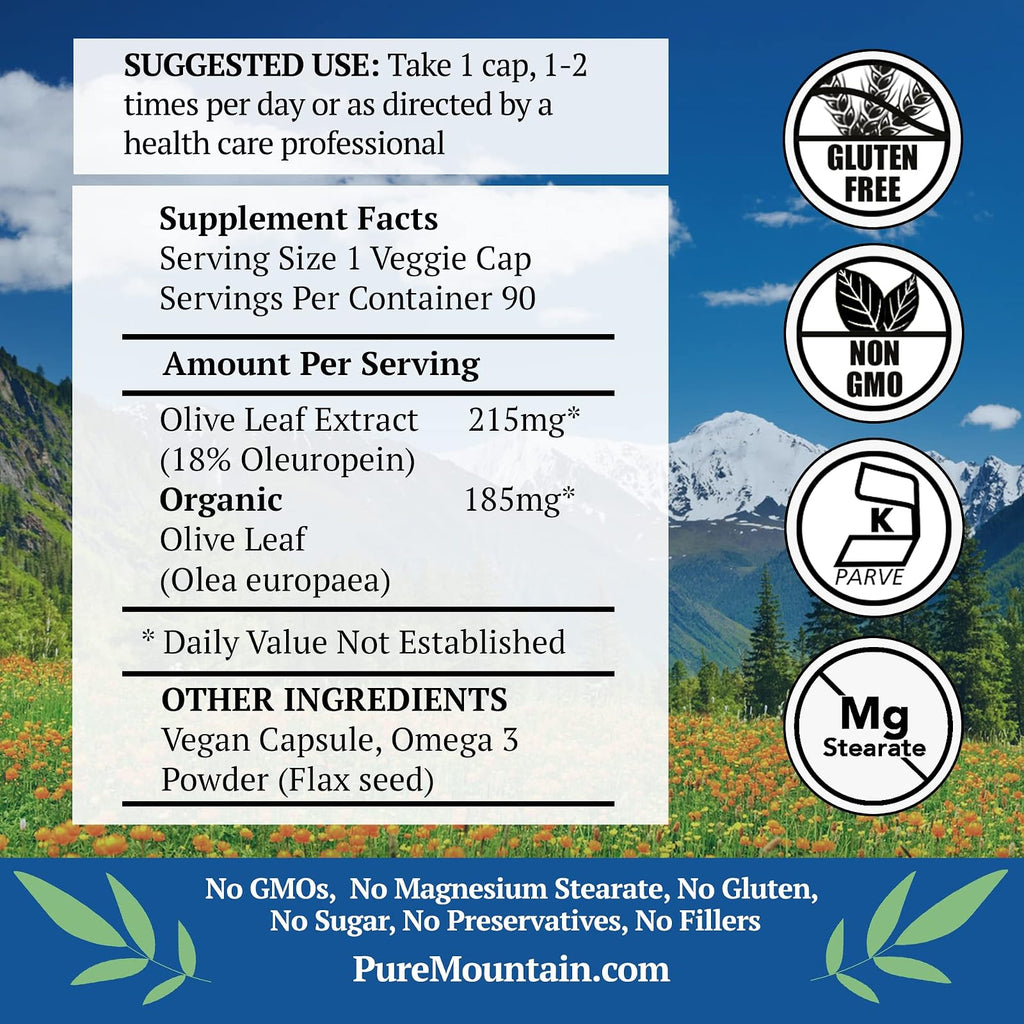 90 capsules of olive leaf extract