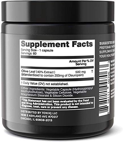 90 capsules of olive leaf