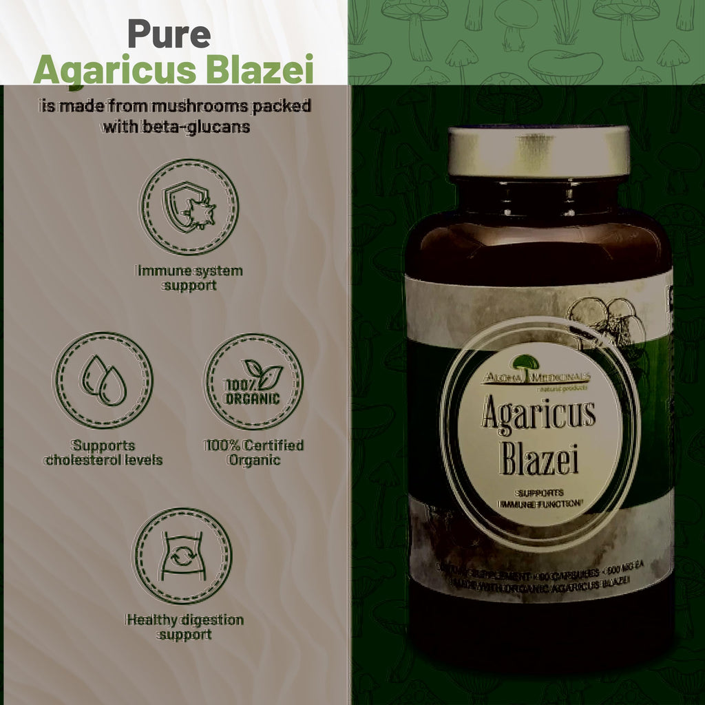 90 capsules of organic mushroom extract