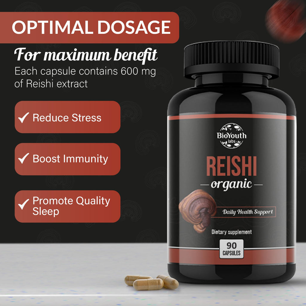 90 capsules of organic mushrooms for vitality