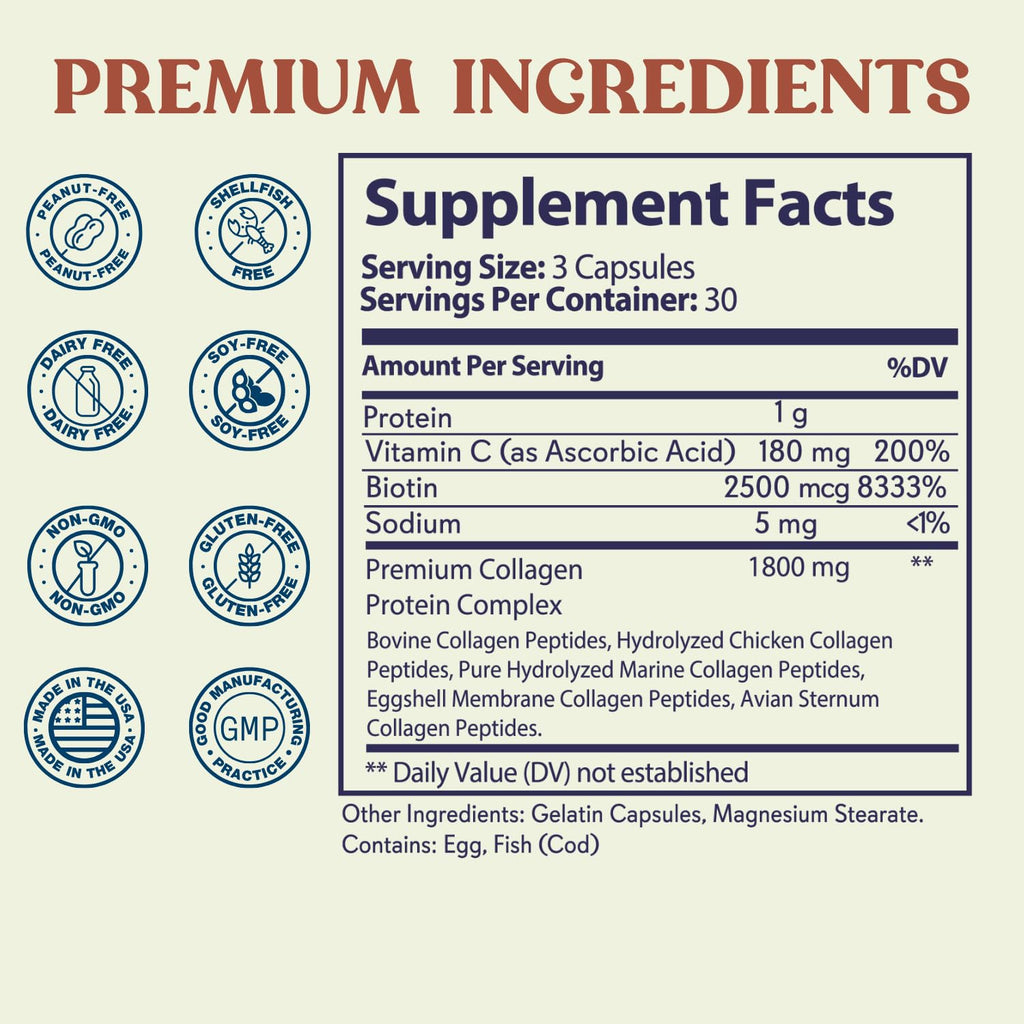90 capsules of premium collagen