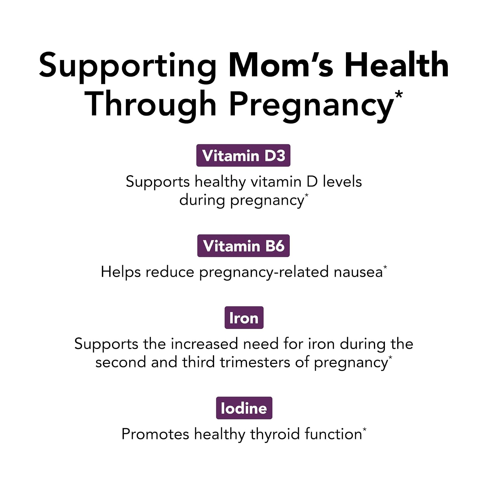 90 capsules of prenatal nutrition