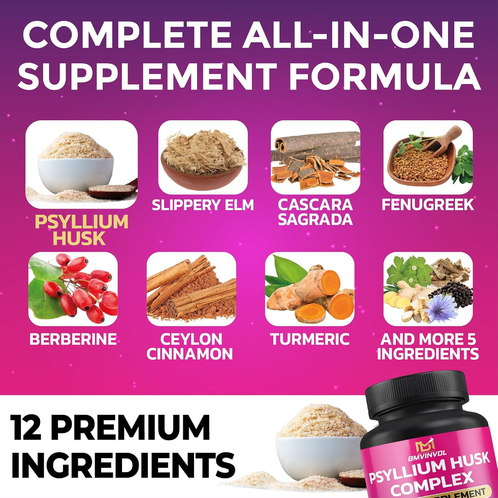 90 capsules of psyllium husk