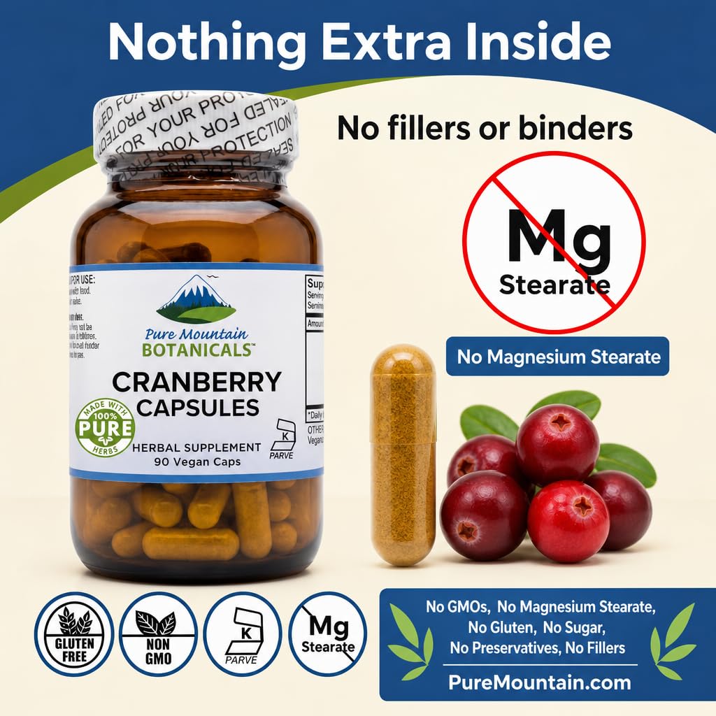 90 capsules of pure cranberry goodness