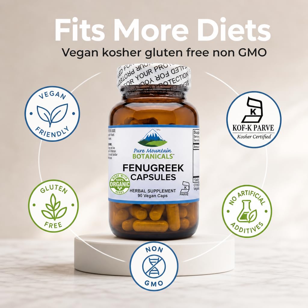 90 capsules of pure fenugreek extract