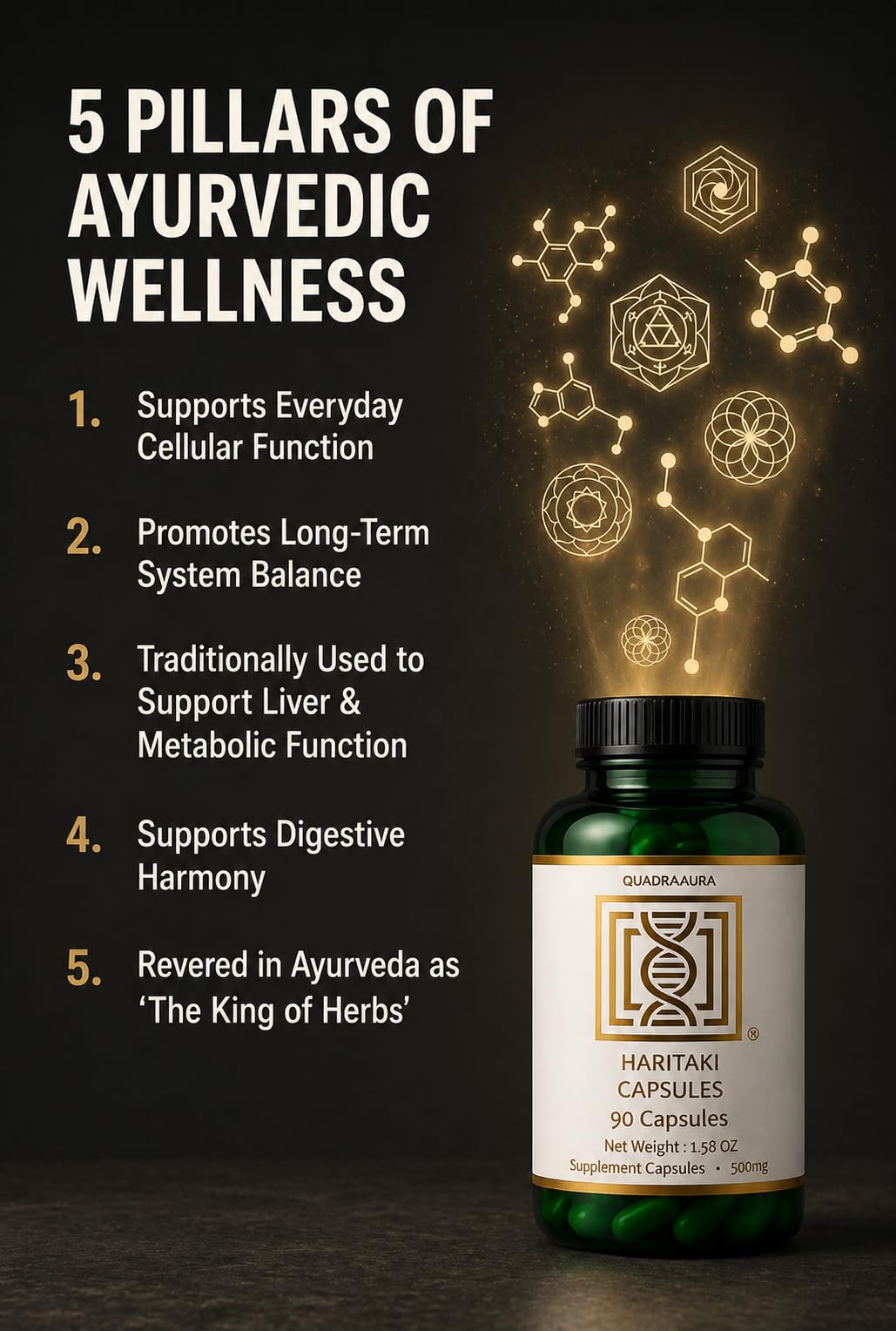 90 capsules of pure Haritaki extract