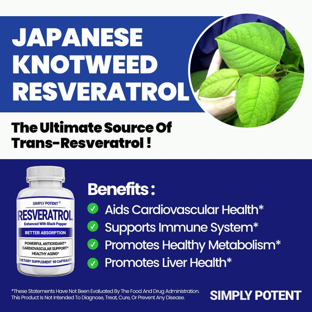 90 capsules of pure resveratrol