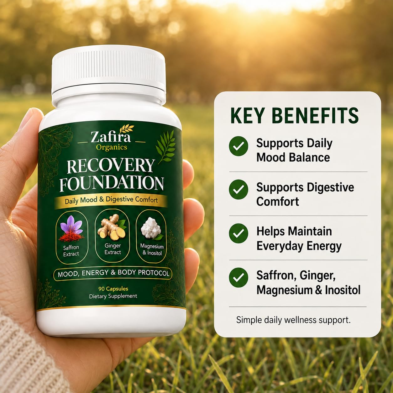 90 capsules of recovery support