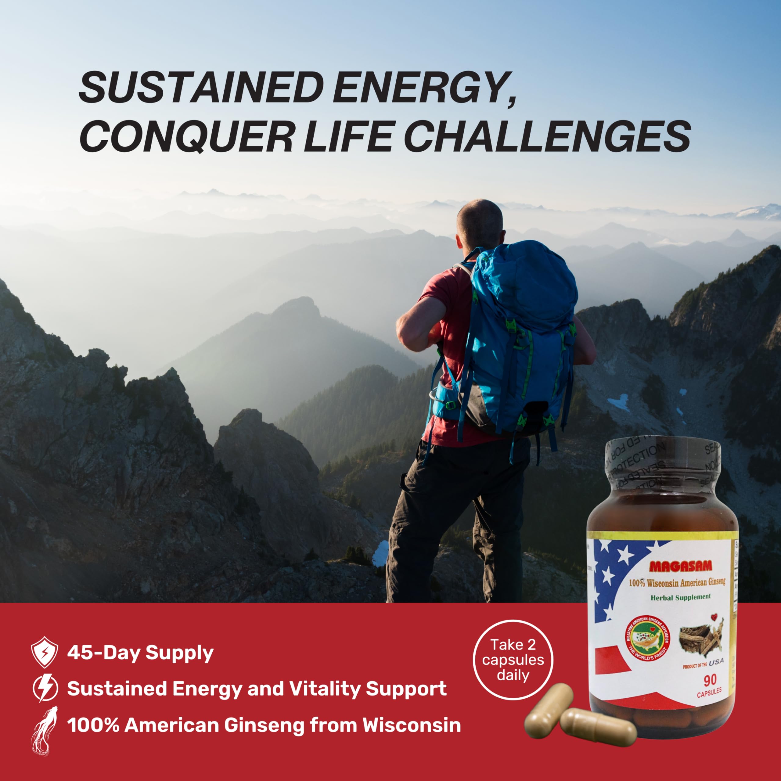 90 capsules of revitalizing ginseng