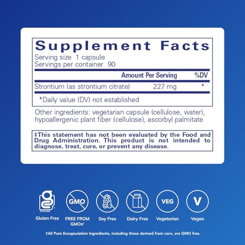 90 capsules of strontium citrate