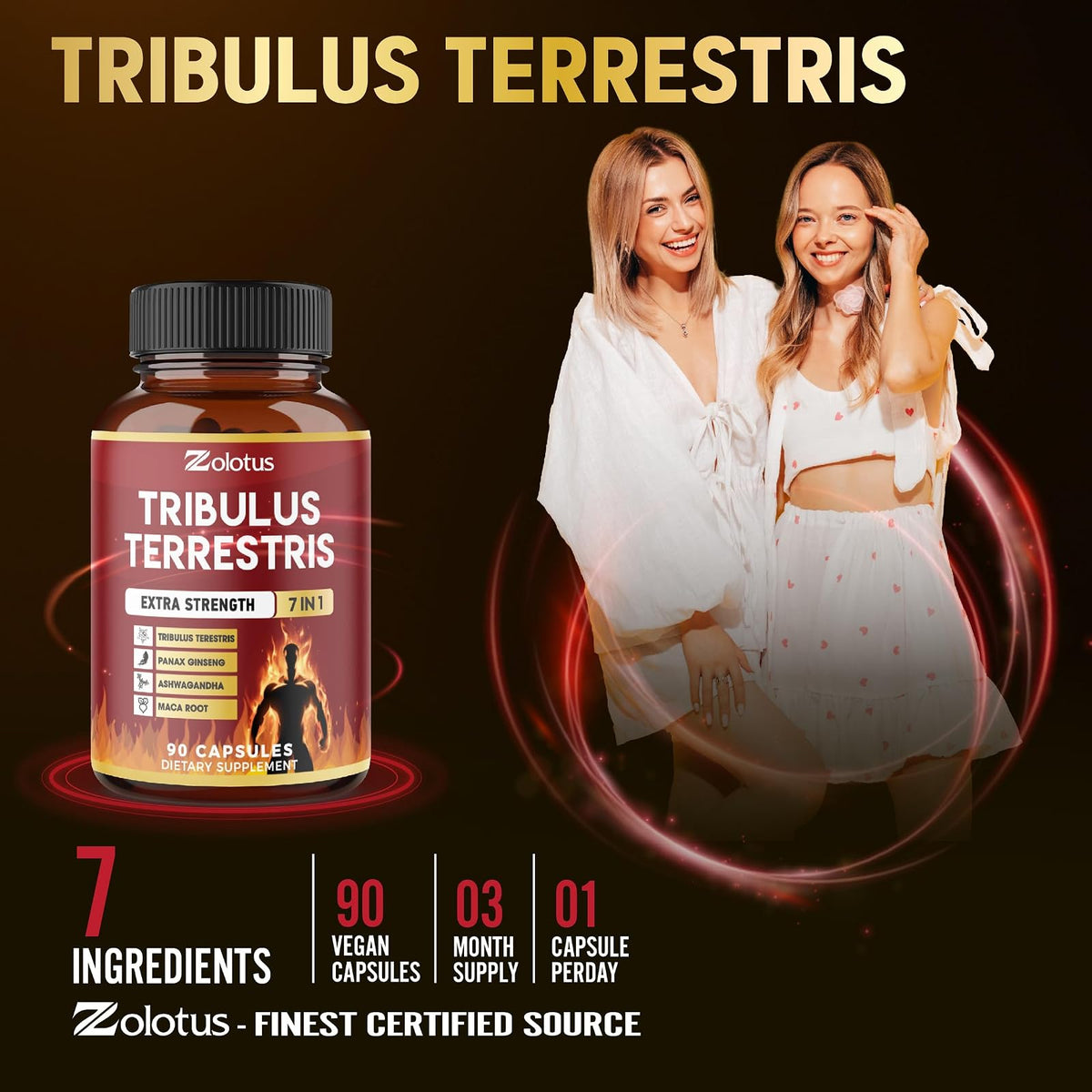 90 capsules of Tribulus Terrestris