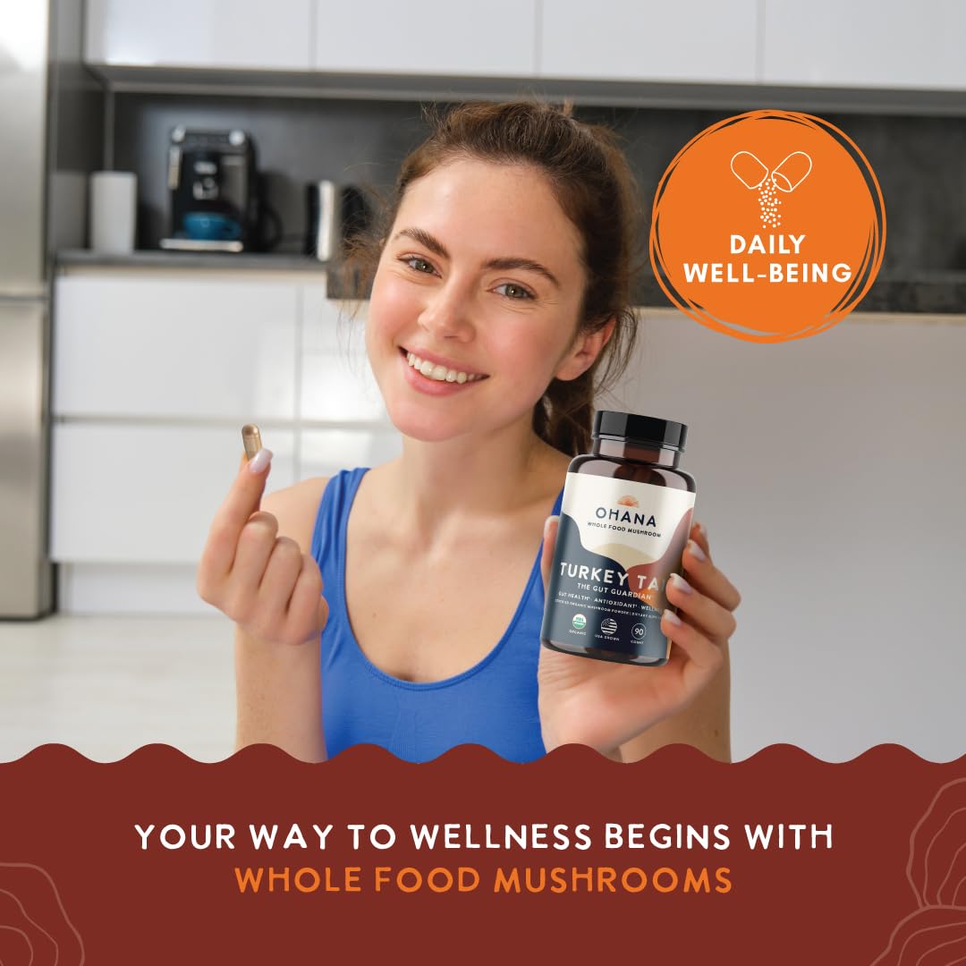 90 capsules of turkey tail mushrooms