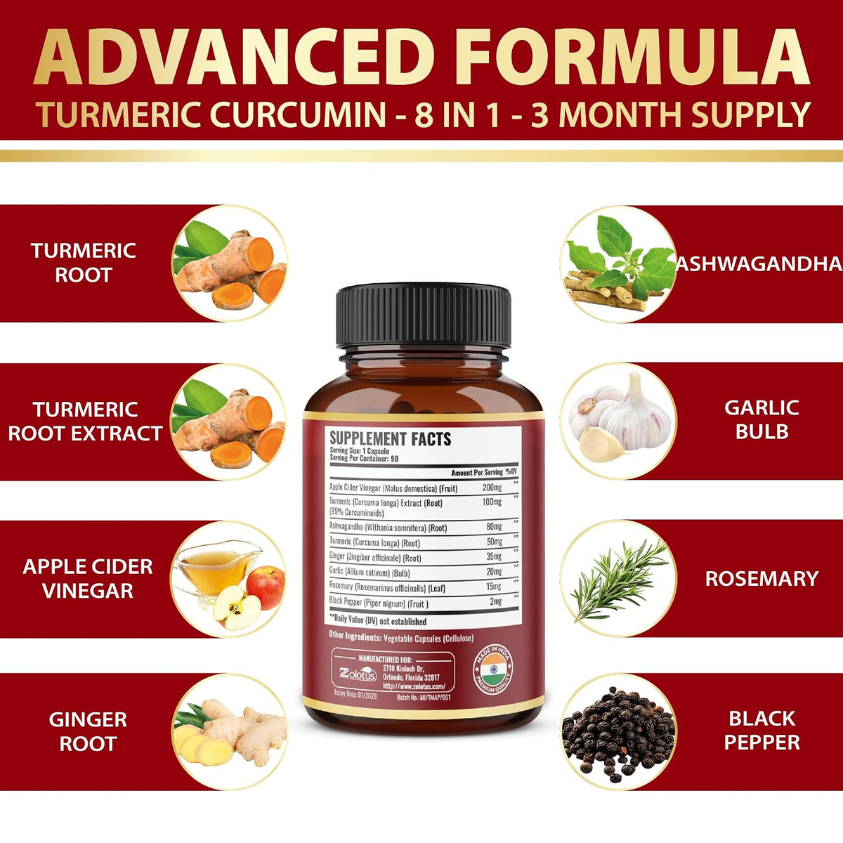 90 capsules of turmeric goodness