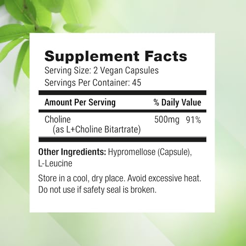 90 capsules of vegan choline