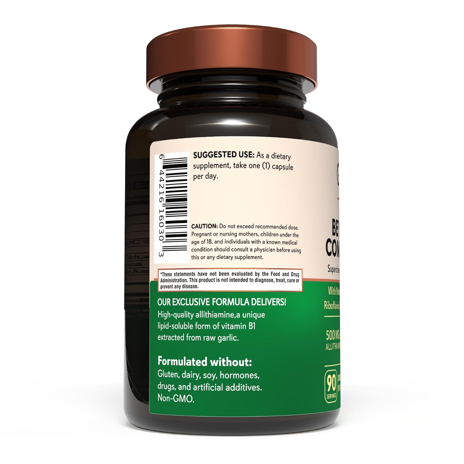 90 capsules vitamin b complex supplement