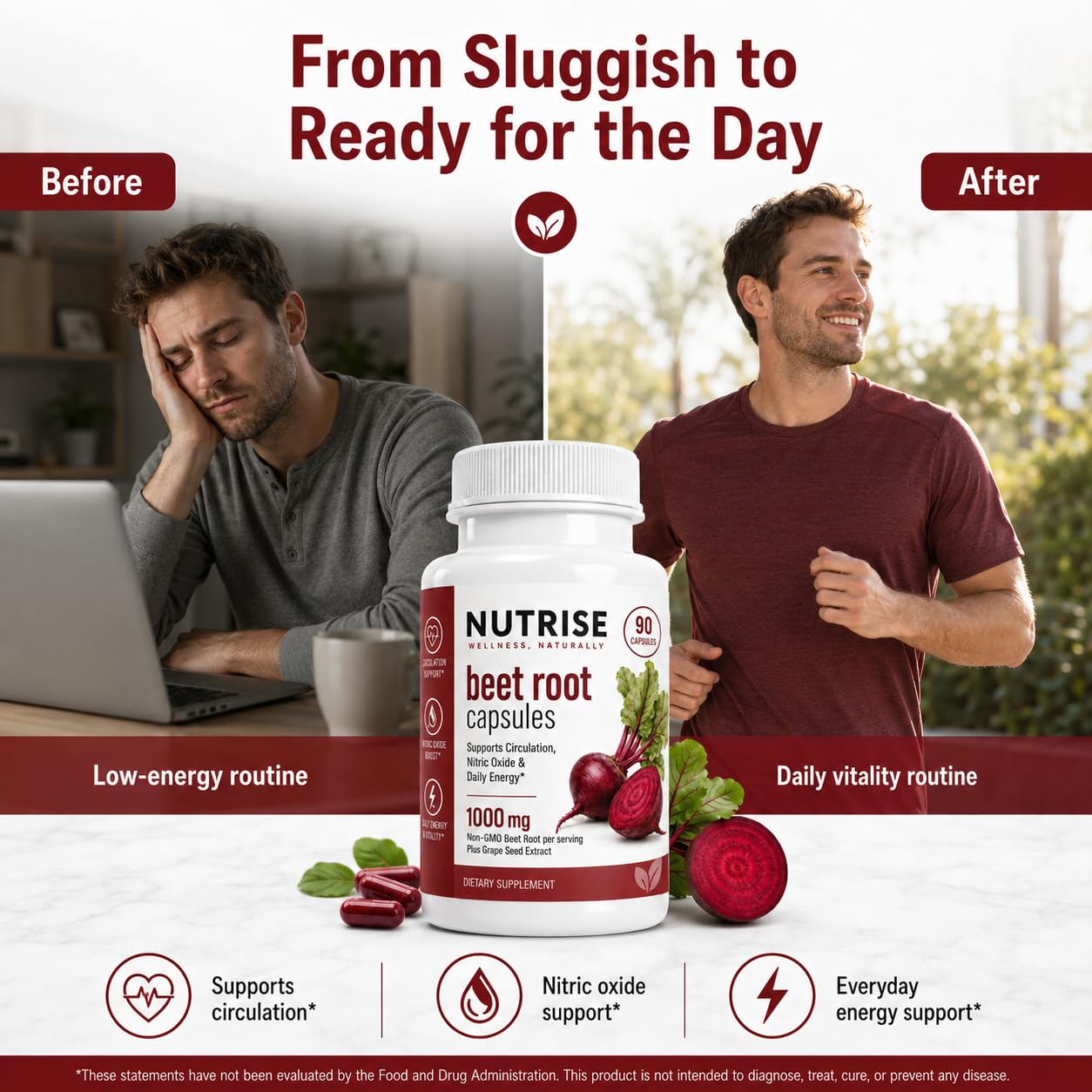 90 count beetroot capsules for wellness