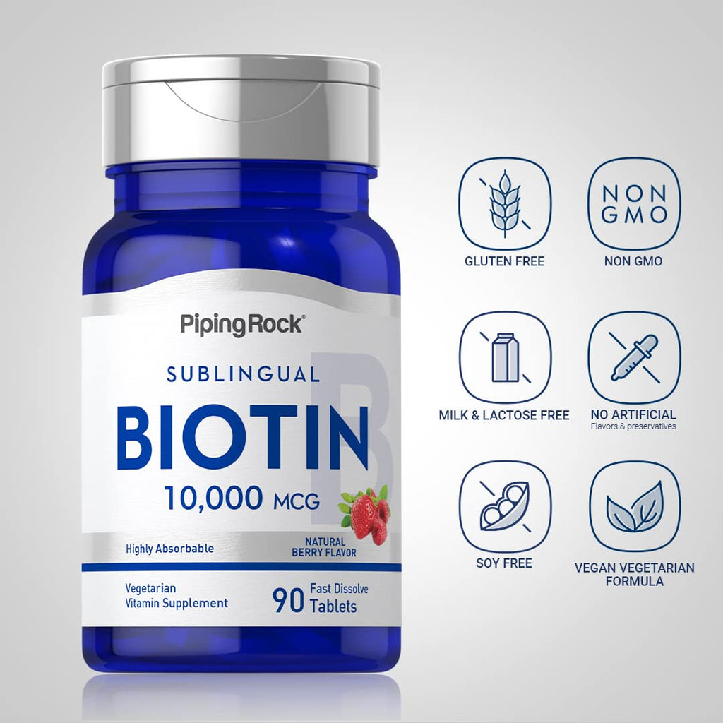 90 count biotin supplement tablets