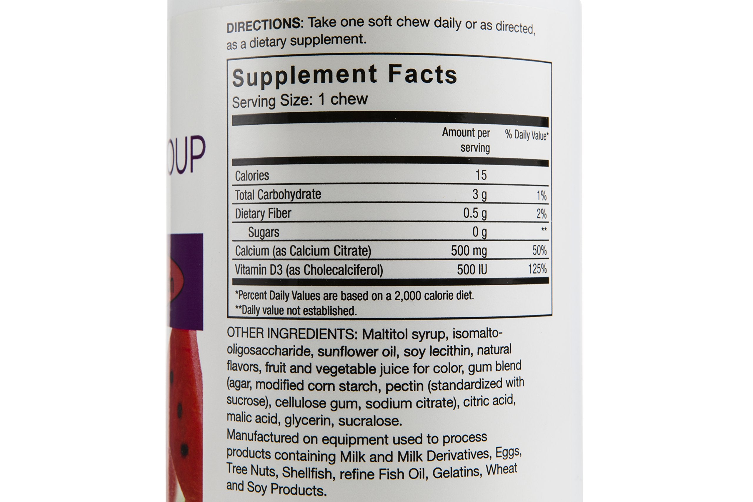 90 count calcium chews for daily use