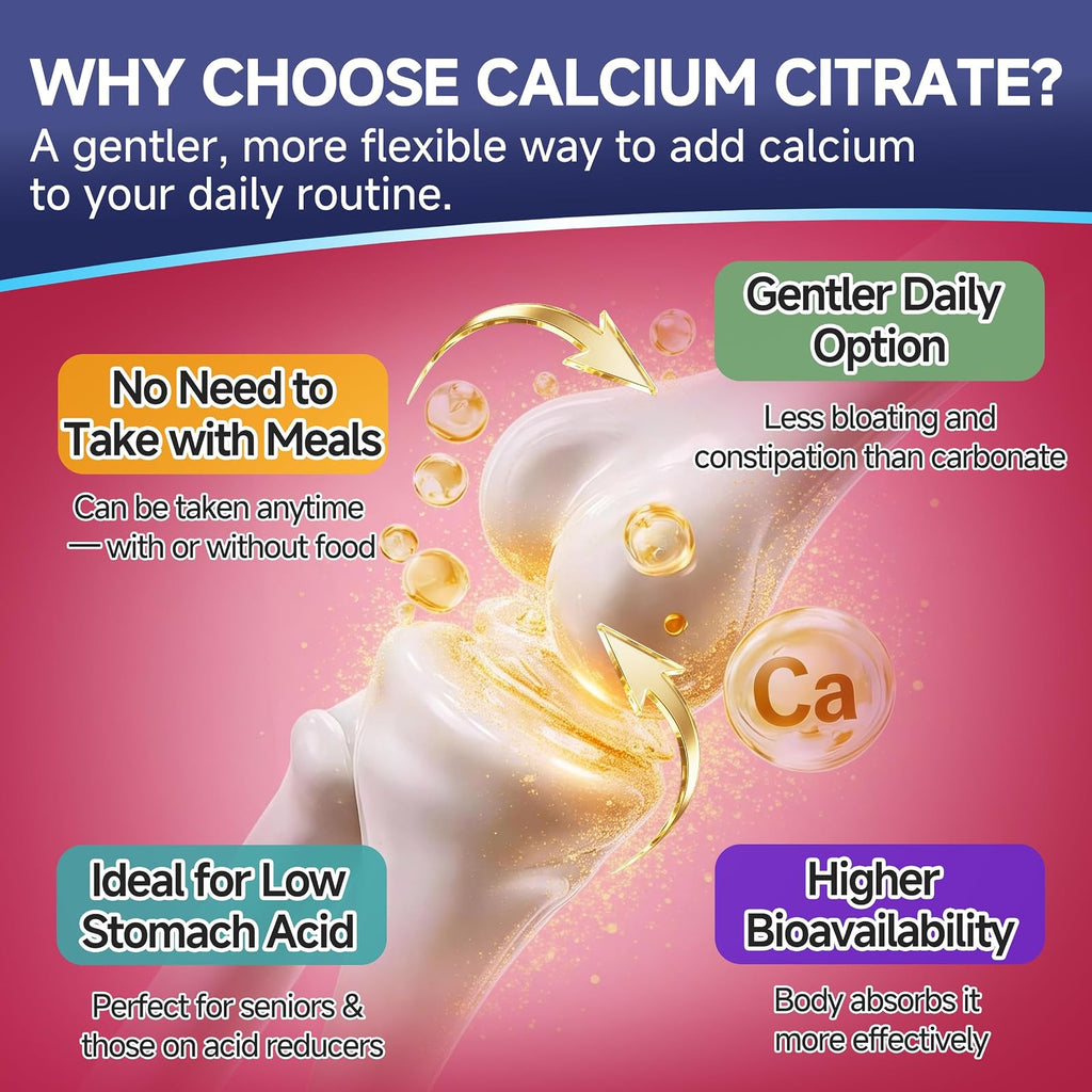 90 count Calcium Citrate gummies for easy supplementation