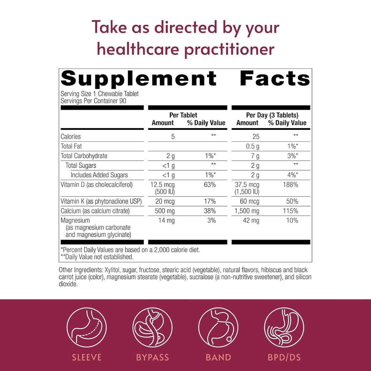 90 count calcium citrate tablets