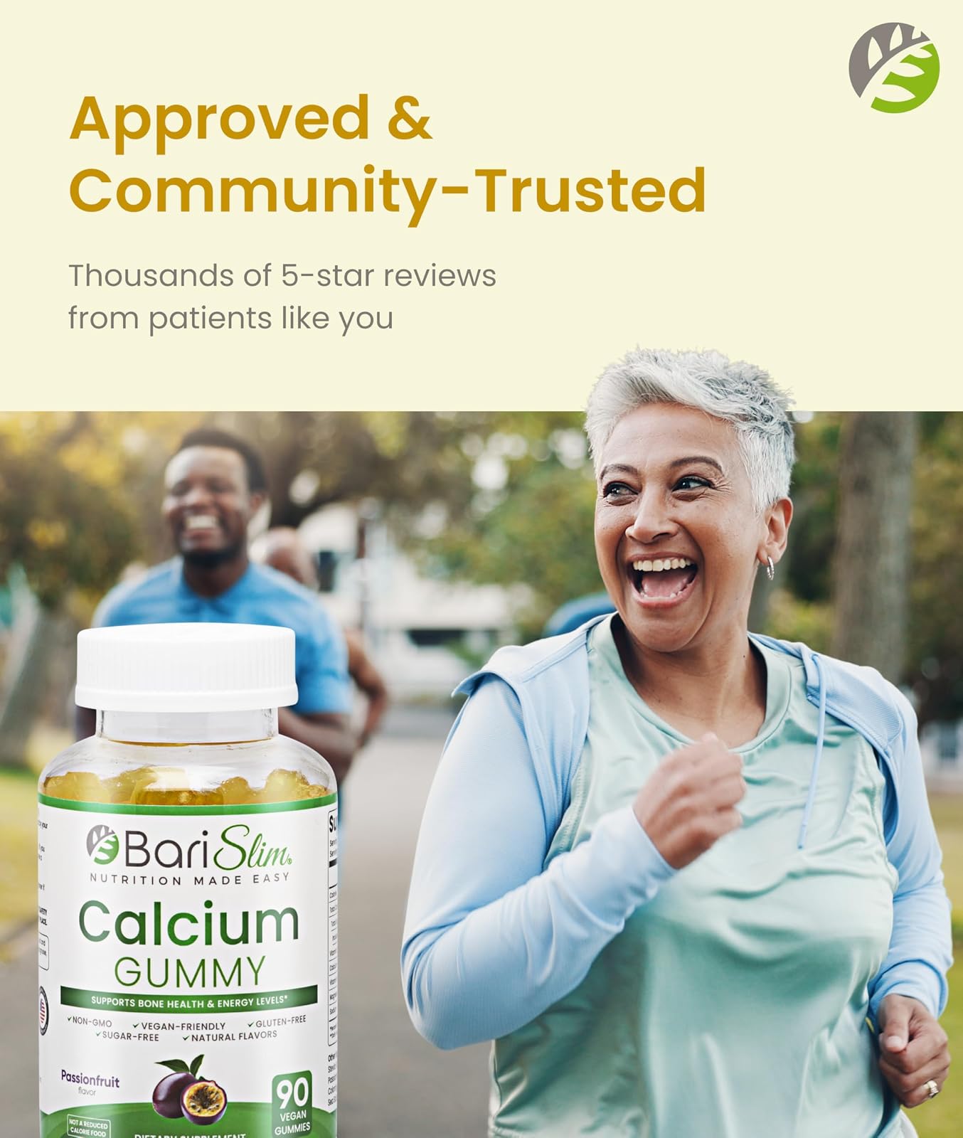 90 count calcium gummies for convenient nutrition