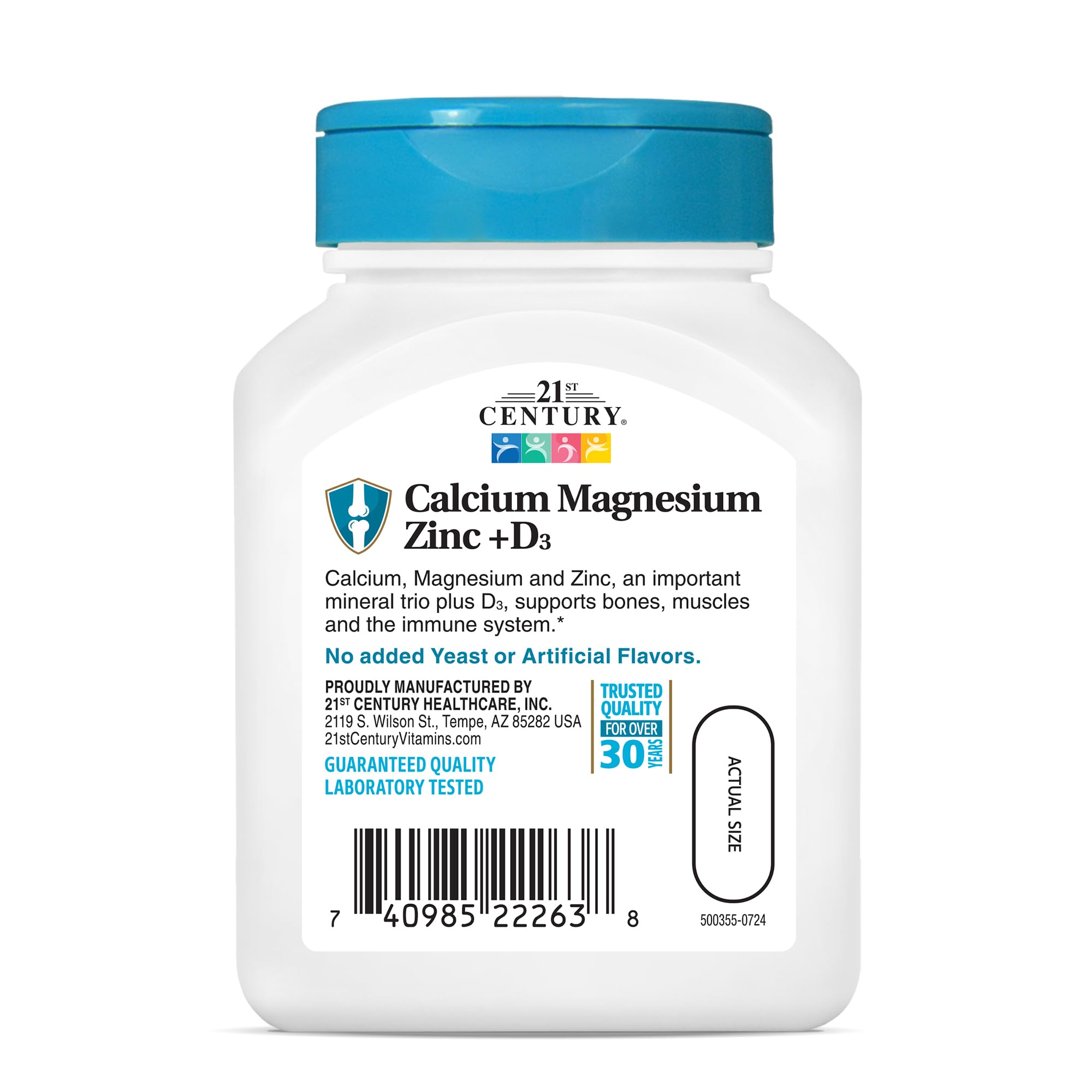 90 count calcium supplement bottle