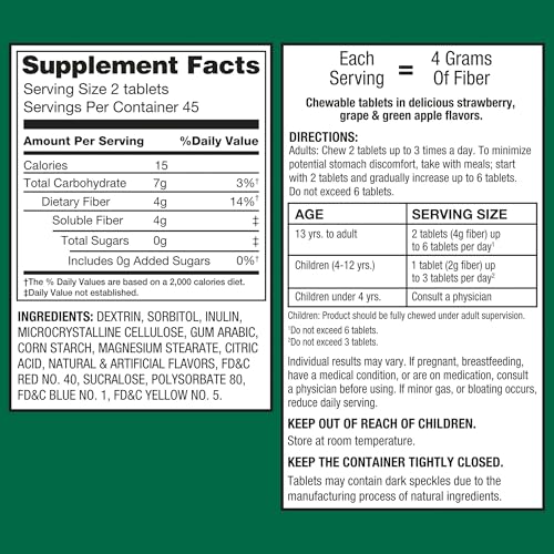 90 count chewable fiber tablets