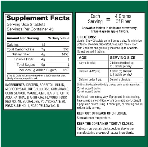 90 count chewable fiber tablets
