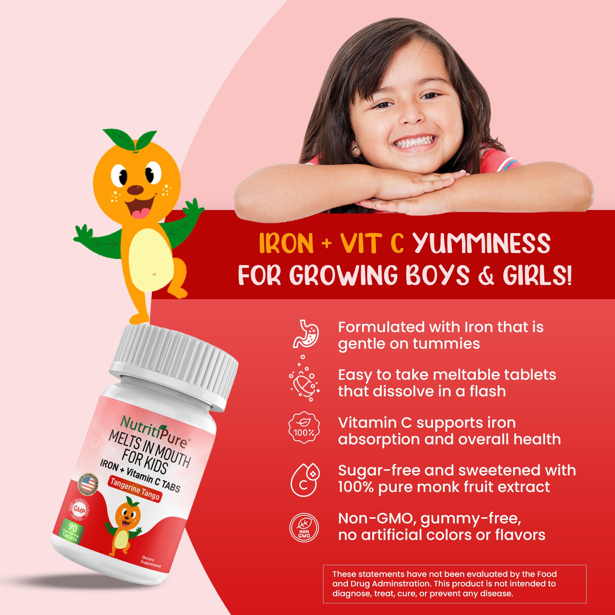 90 count chewable iron tablets