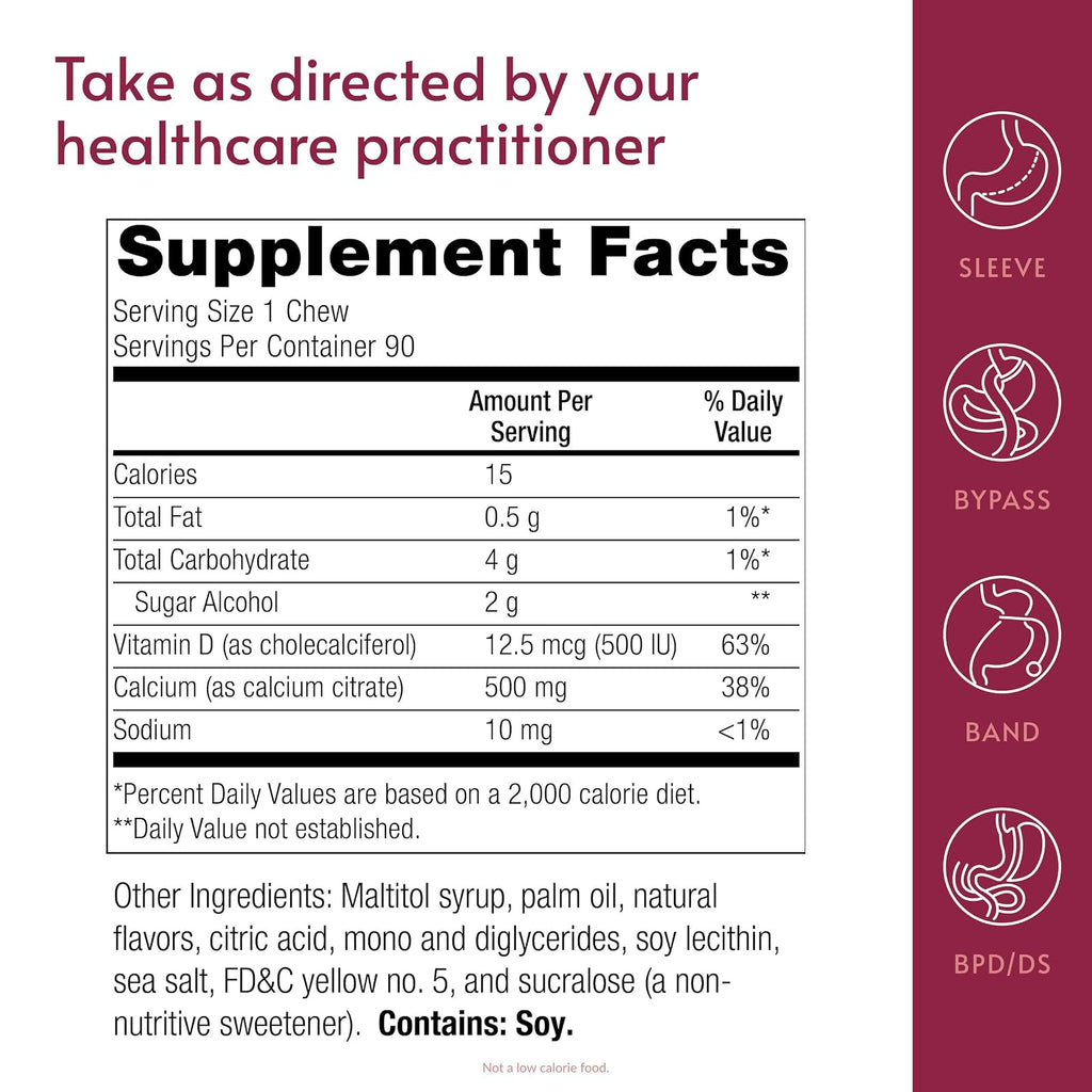 90 count chewy calcium citrate snacks