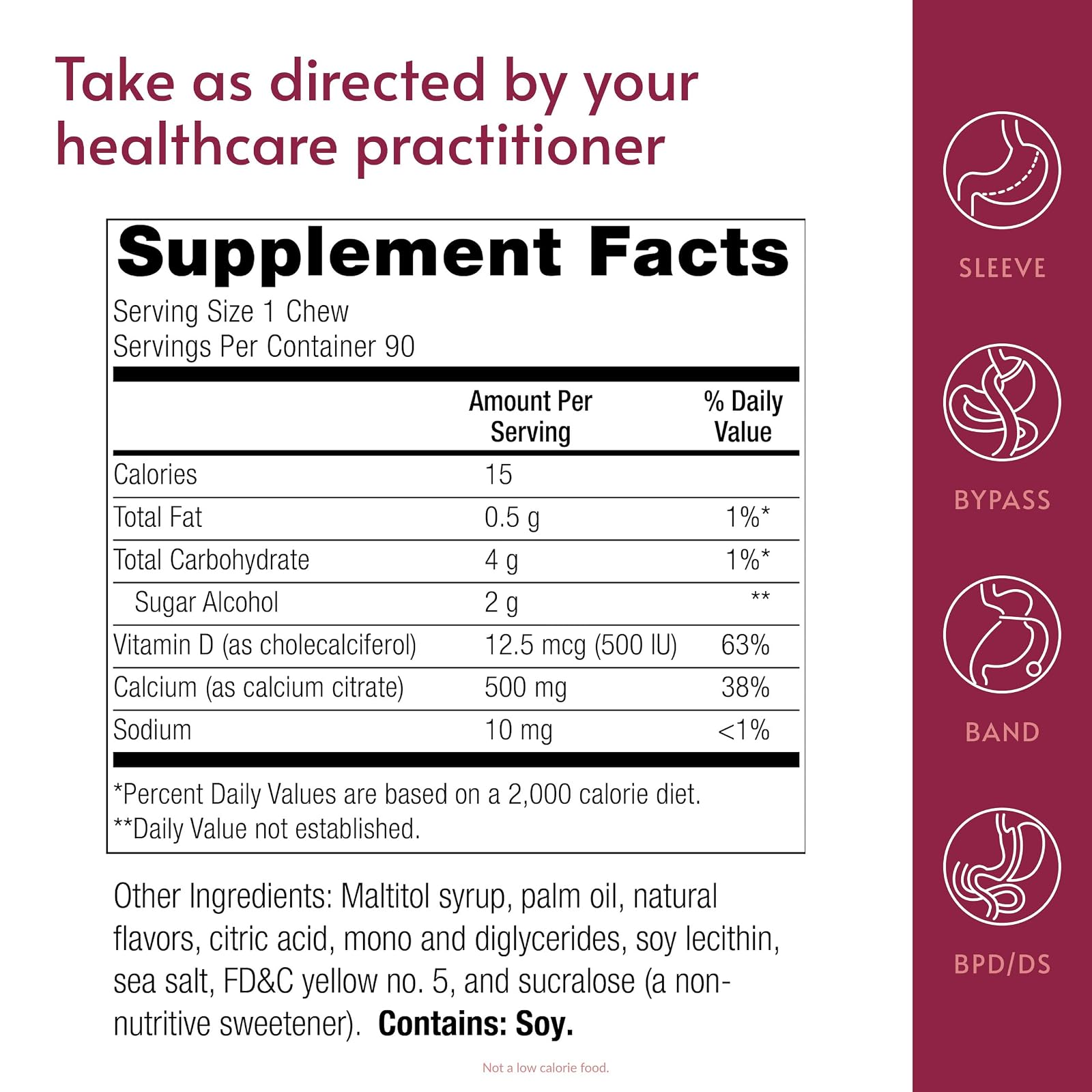 90 count chewy calcium citrate snacks