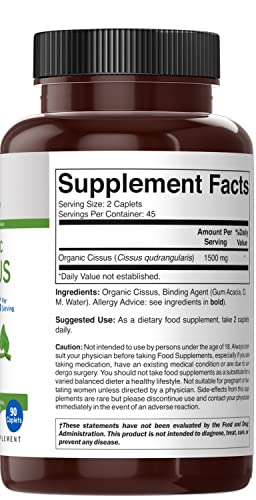 90 count cissus quadrangularis tablets