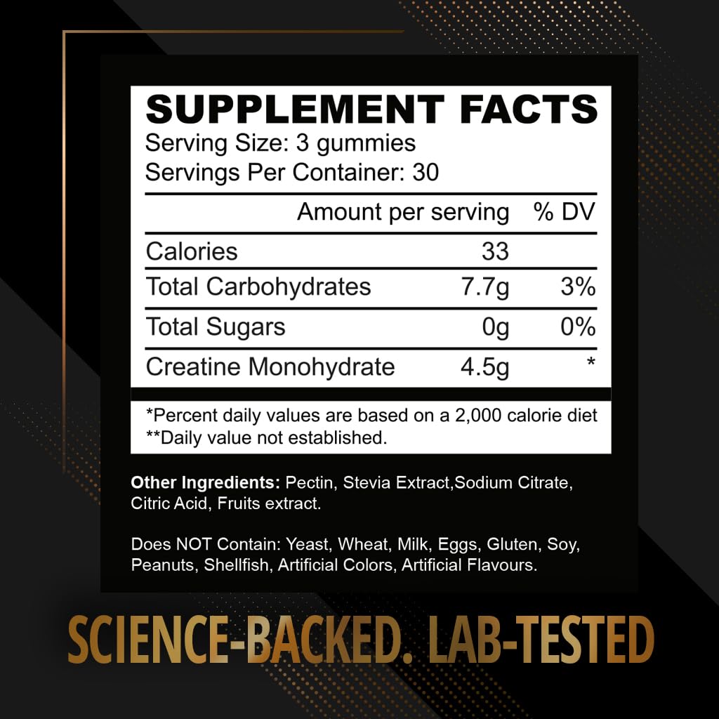 90 count creatine gummies for athletes