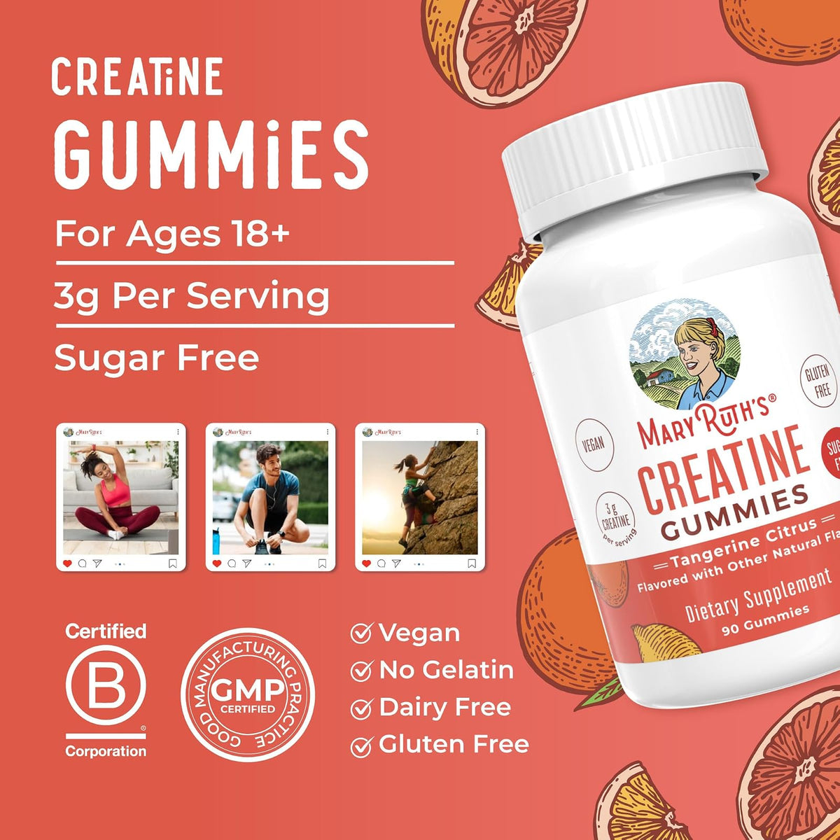 90 count creatine gummies for convenience
