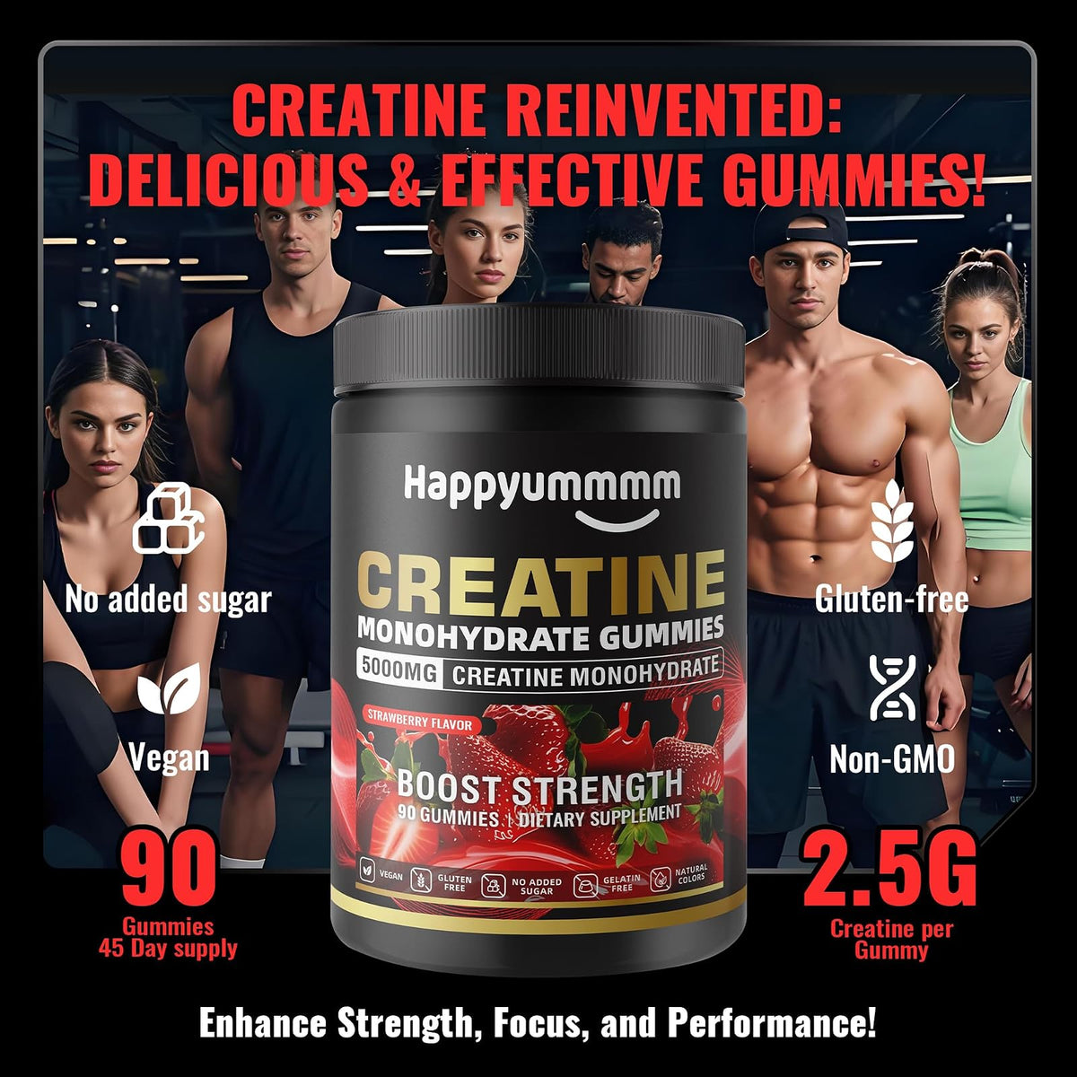 90 count creatine gummies for convenience