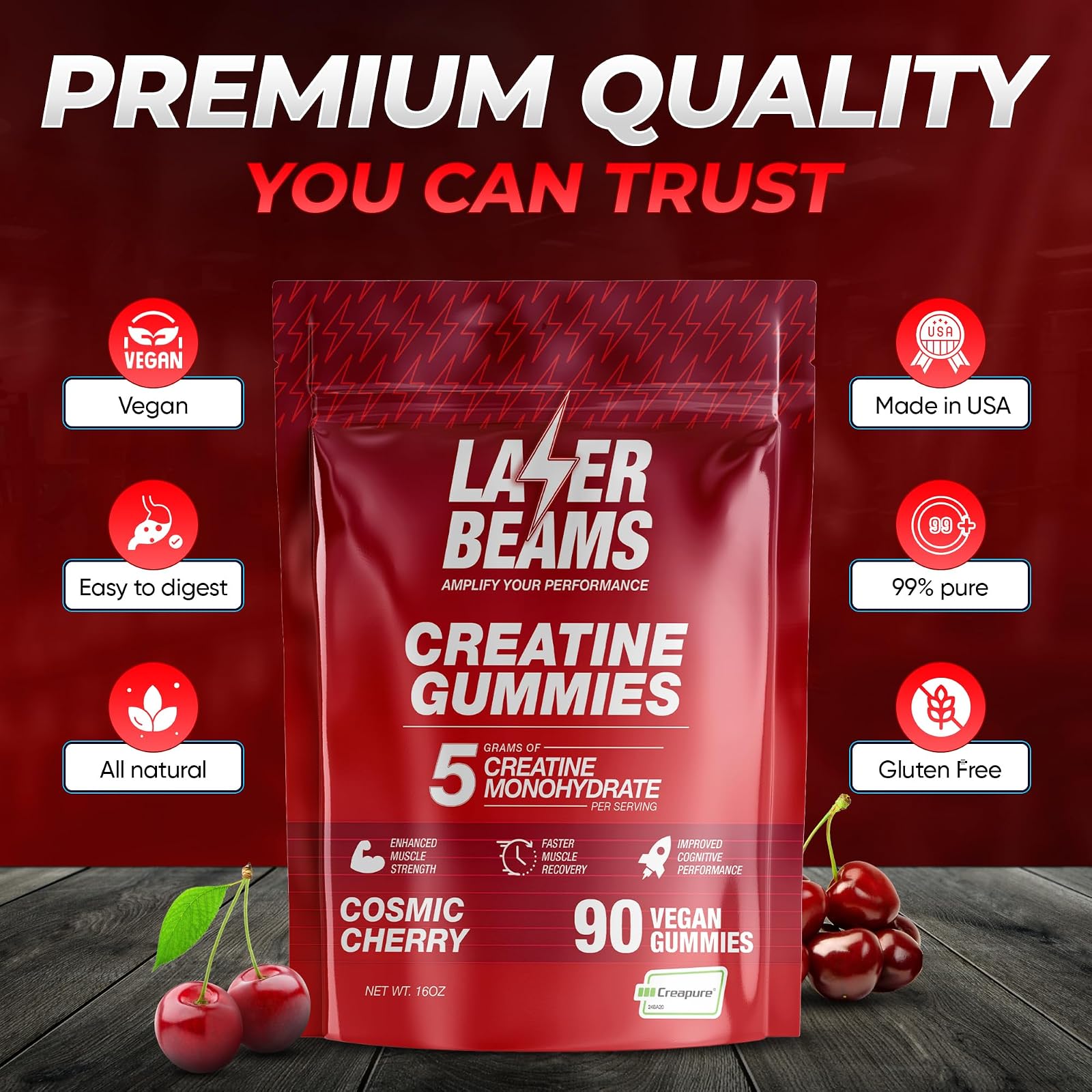 90 count creatine gummies for daily use