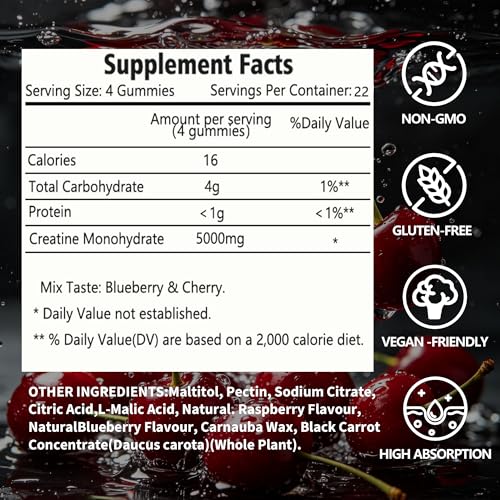 90 count creatine supplement gummies